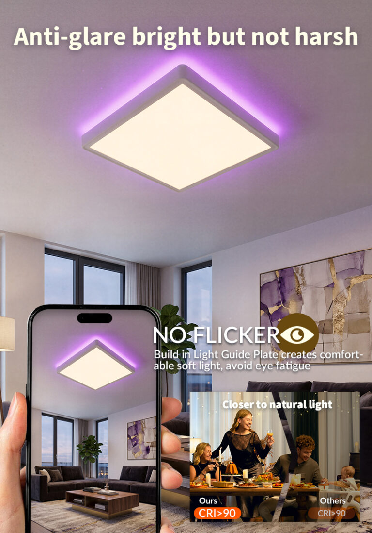 Backlit RGB Design Square LED Ceiling Light AR-LCL-UT- 300-R - LED ...