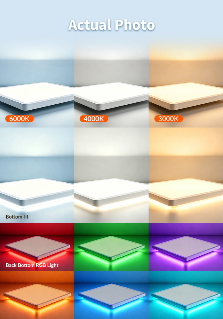 Backlit RGB Design Square LED Ceiling Light AR-LCL-UT- 300-R - LED ...
